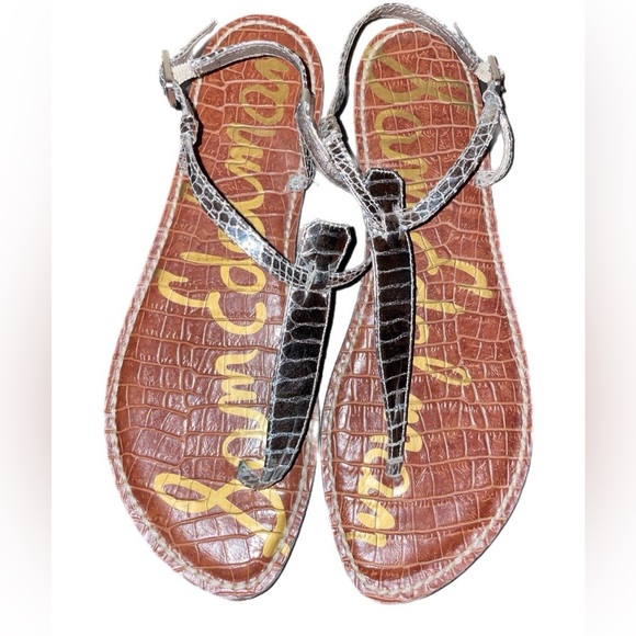 Sam Edelman | Shoes | Sam Edelman Silver And Brown Sandals With ...